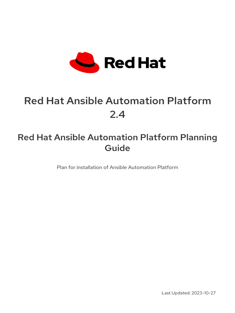 RedHat Ansible Automation Platform 2.4 - Getting Started With ... RedHat Ansible Automation Platform 2.4 - Getting Started With ...