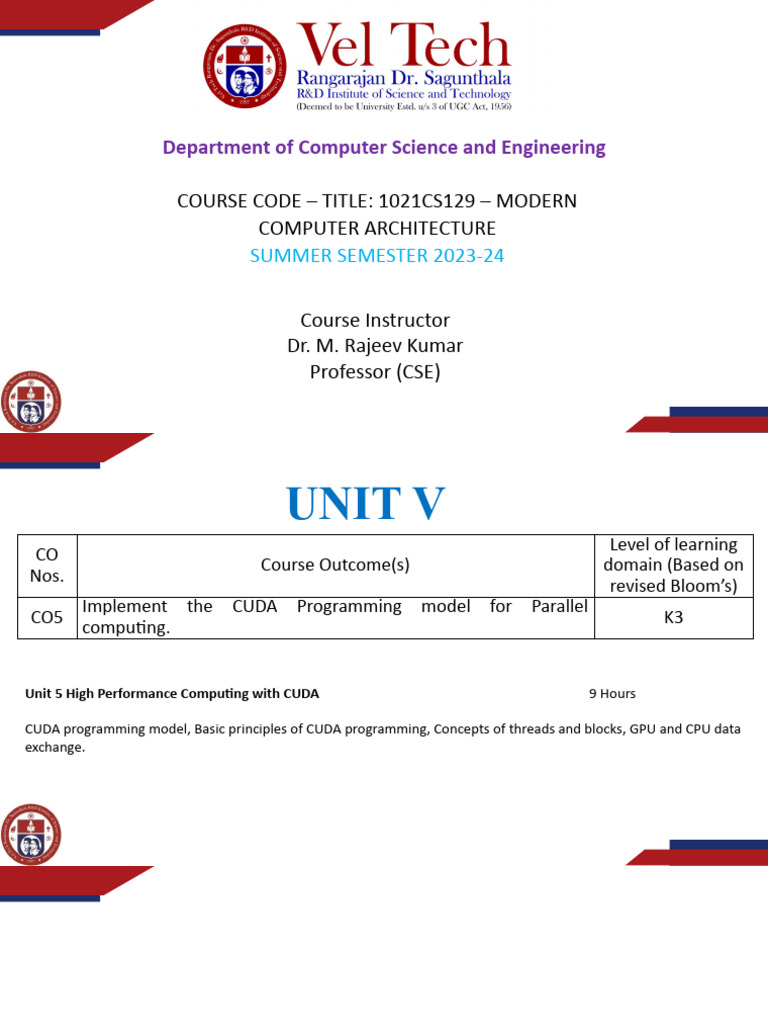 Mca 5 | PDF | Graphics Processing Unit | Thread (Computing)