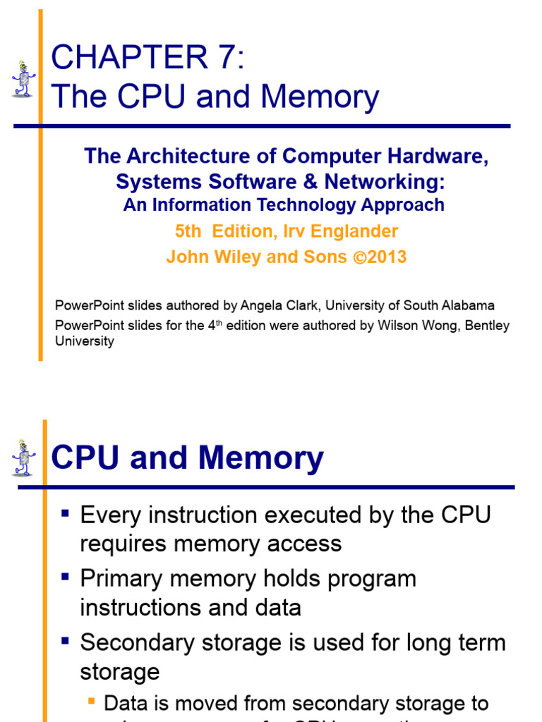 7 The CPU and Memory | PDF | Random Access Memory | Central Processing Unit