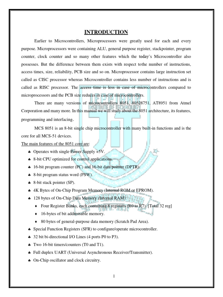 1 To 10 | PDF | Microcontroller | Integrated Circuit