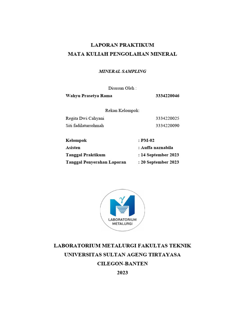 Laporan Mineral Sampling | PDF