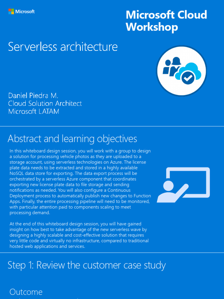 Serverless Architecture - Workshop | PDF | Microsoft Azure | Computer ...
