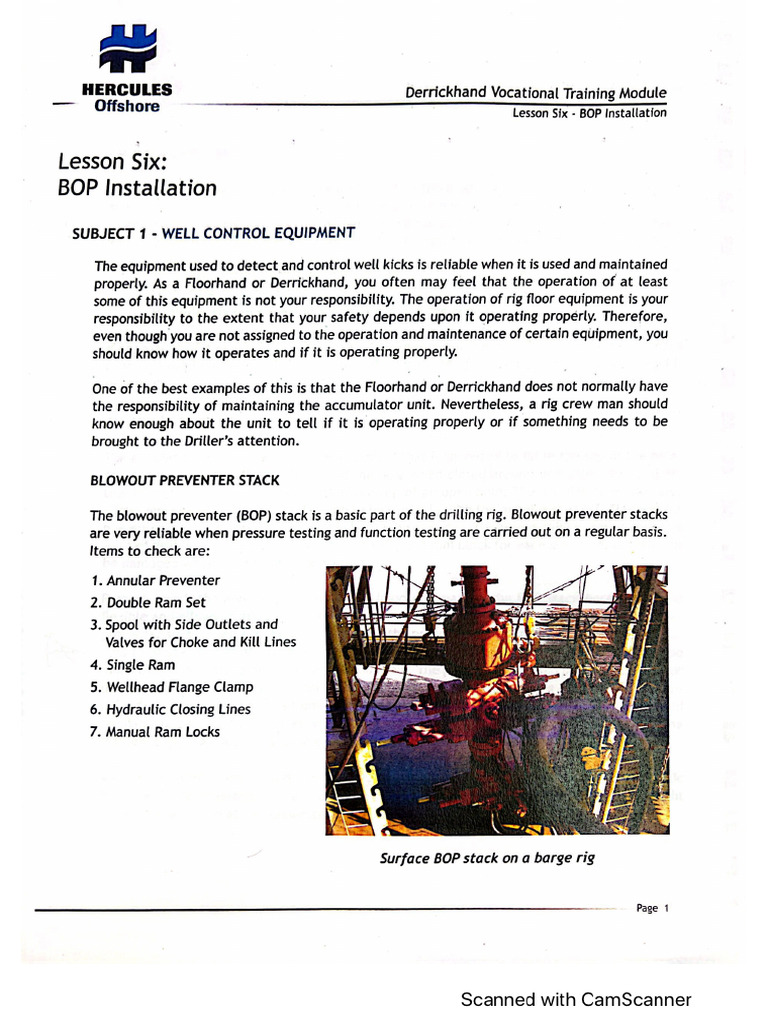 BOP Installation | PDF