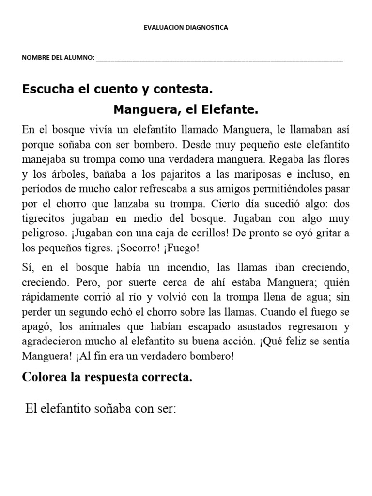 Examen Diagnostico 1 Er GEP | PDF