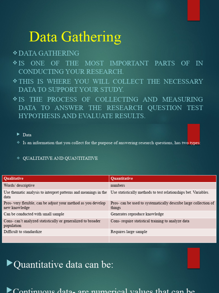 Data Gathering | PDF | Data | Statistics