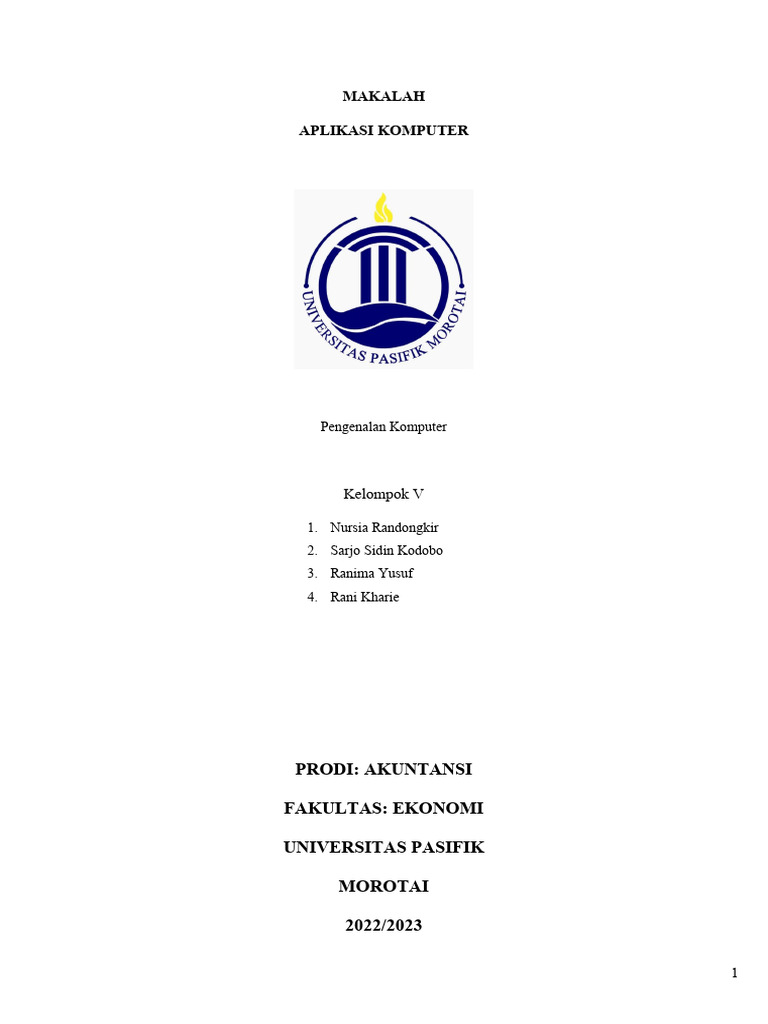 Makalah Pengenalan Computer | PDF