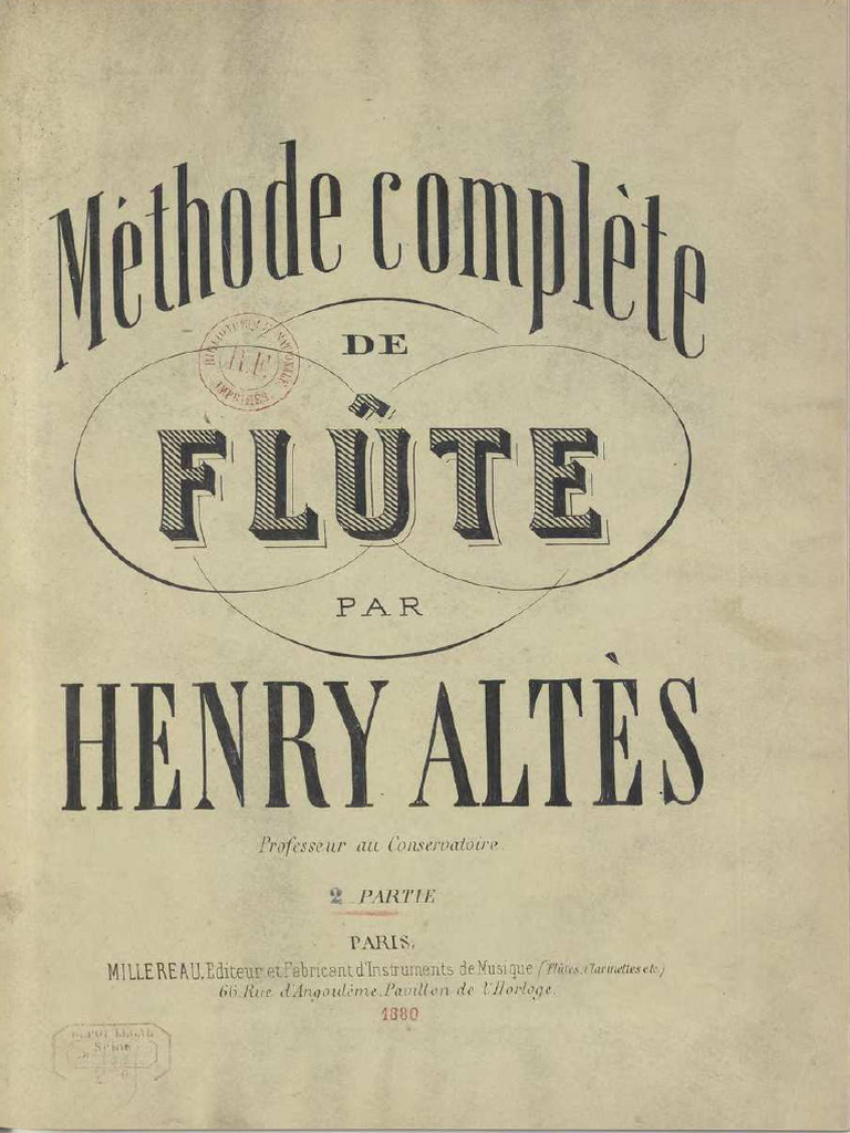 (Free Scores - Com) Alta Joseph Henri Thode Fla Part French 9143 102124 ...