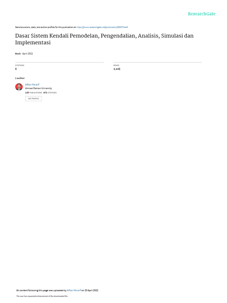 DSK PemodelanPengendaliandanAnalisis | PDF