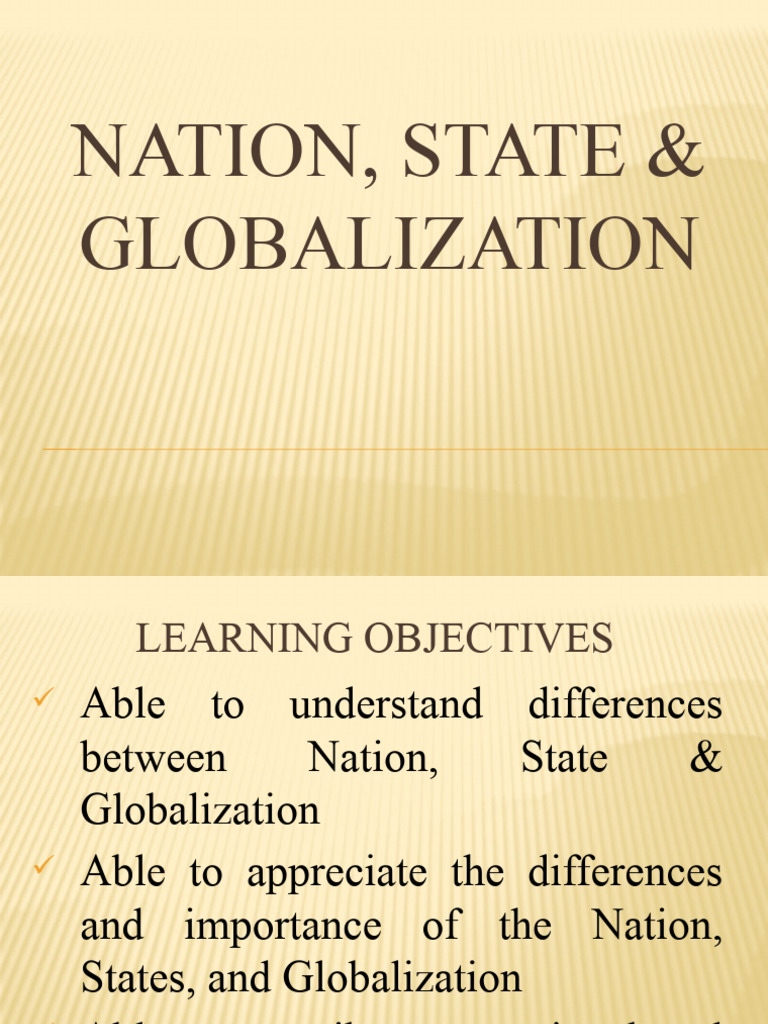 Nation State Globalization | PDF | State (Polity) | Nation