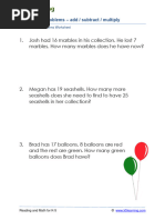 Money-Word-Problems - Grade 3 | PDF | Games & Activities | Wellness