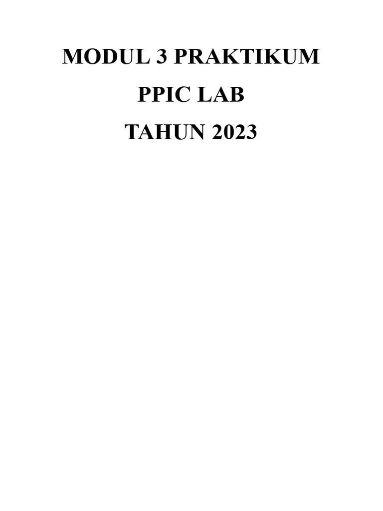 Modul 3 Praktikum Ppic Lab | PDF
