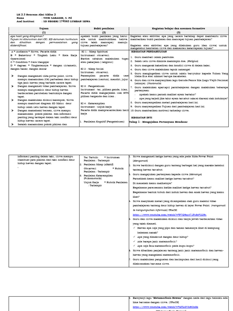 LK 2.3 Rencana Aksi - PPG Daljab 2023 | PDF | Karier & Perkembangan
