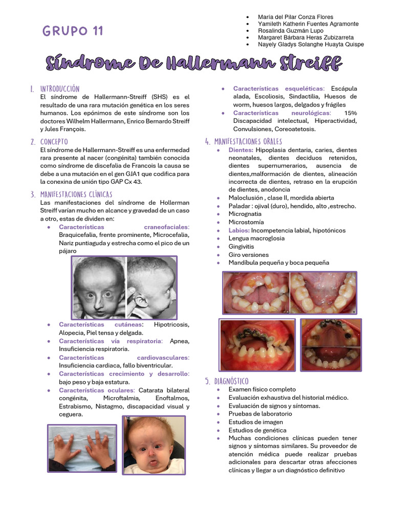 SINDROME DE HALLERMAN Resumen | PDF | Diagnostico medico | Odontología