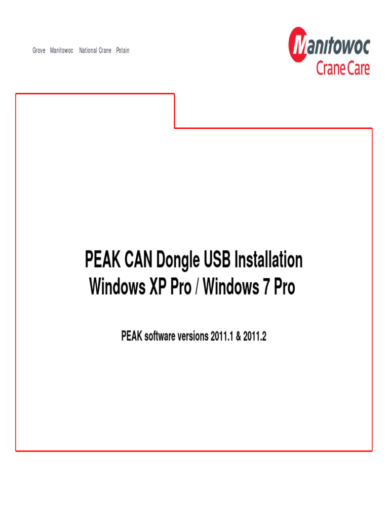 Peak Dongle USB Install | PDF | System Software | Computing