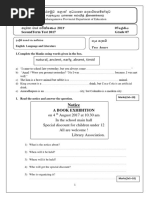 Grade 6 English Paper | PDF