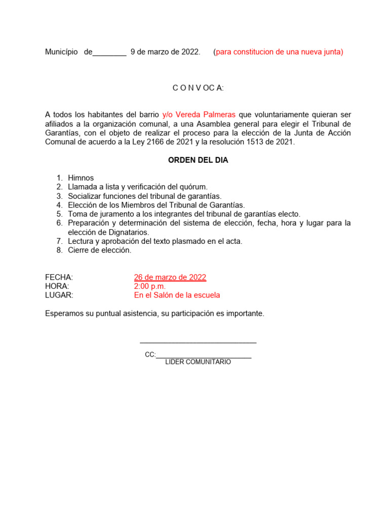 0 MODELOS CONVOCATORIAS | PDF | Gobierno