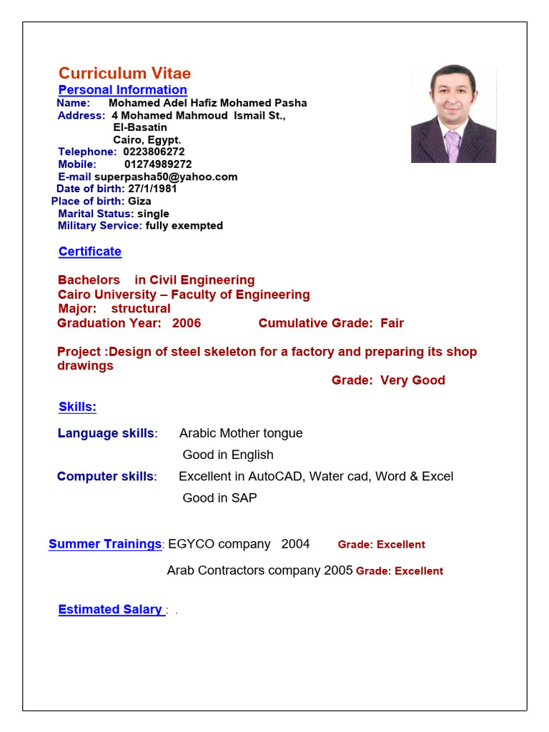 My CV | PDF | Engineering