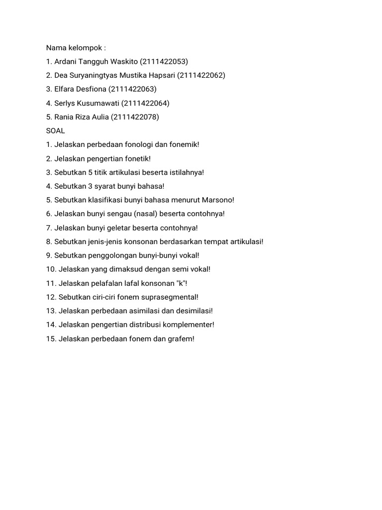 Kelompok Fonologi | PDF