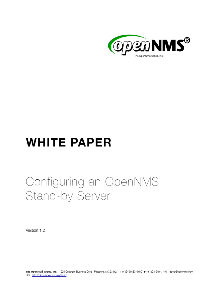 Silo - Tips - Configuring An Opennms Stand by Server | PDF | Databases ...