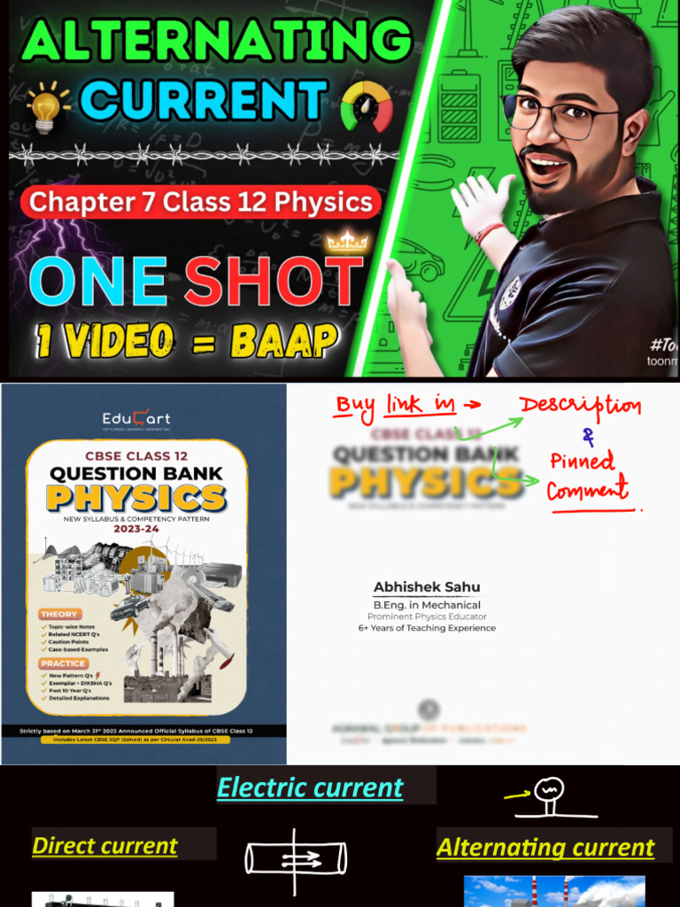 Alternating Current (2023-24) Chapter 7 Class 12 Physics | PDF