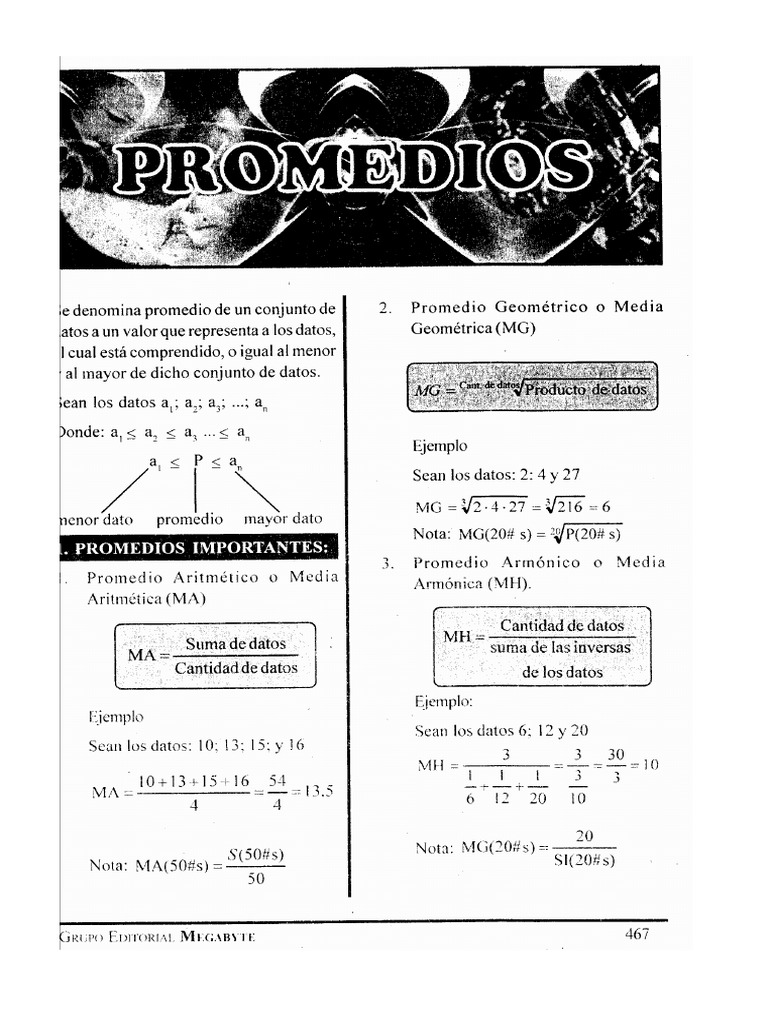 Promedios by Megabyte | PDF