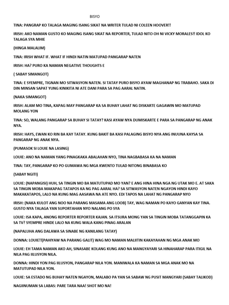 Bisyo Script | PDF