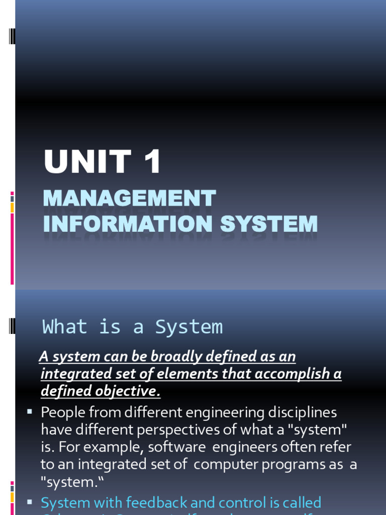 MIS BBA 6th Sem UNIT 1-2-3 | PDF | Information | Data