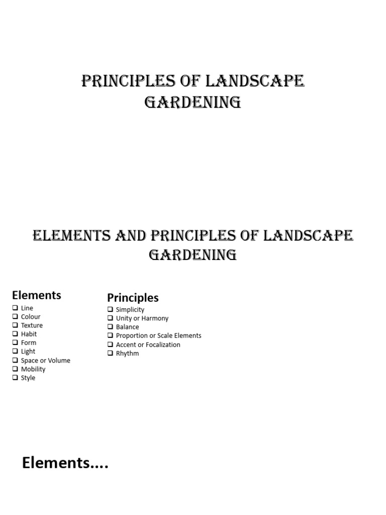 Principles of Landscape Gardening | PDF | Gardens | Rhythm