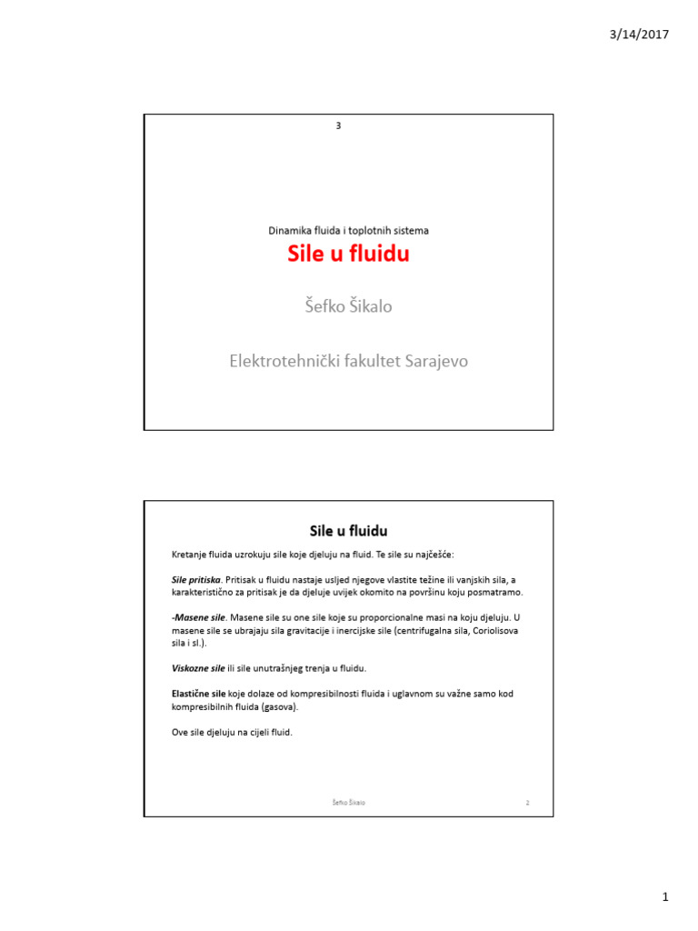 3-Sile U Fluidu | PDF