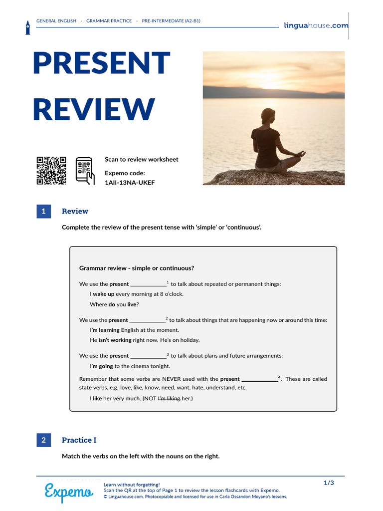 Present-Continuous Review-British-English-Teacher | PDF | English ...