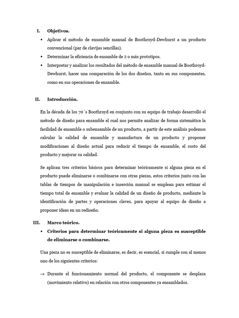 Análisis de Ensamble con Boothroyd-Dewhurst | PDF