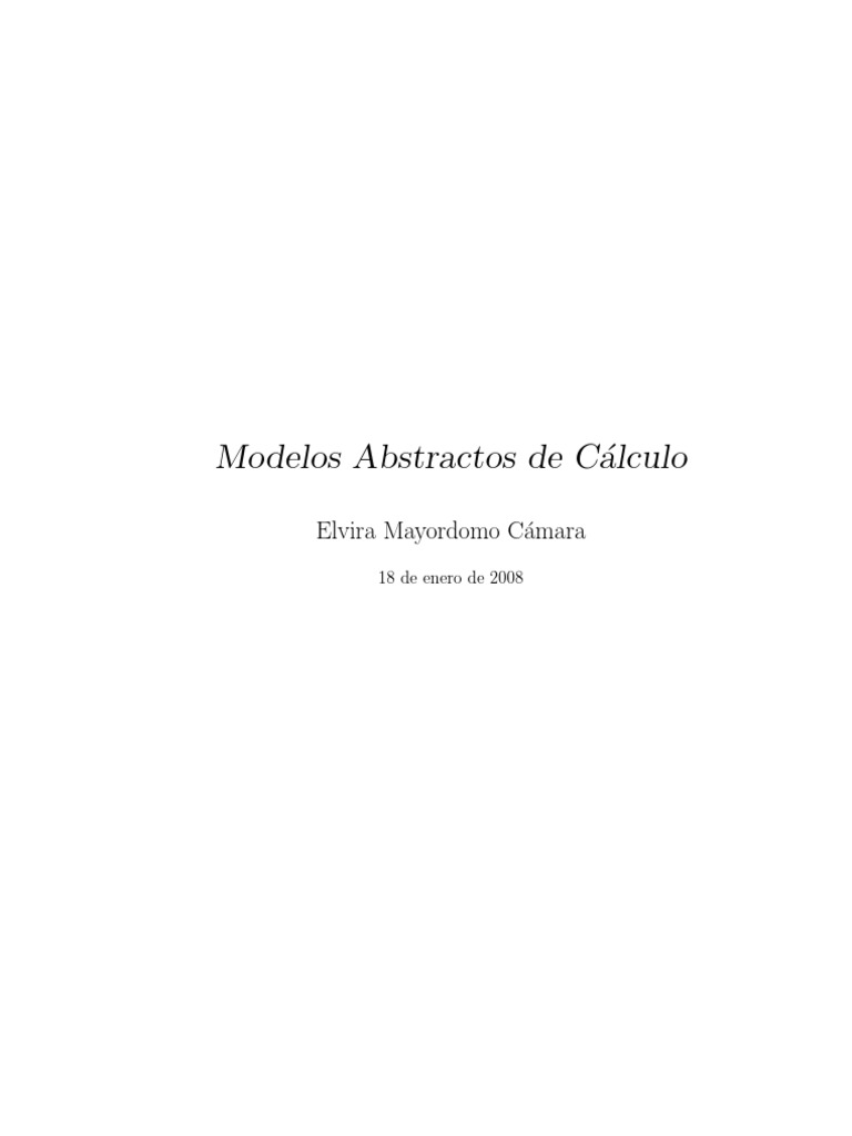 Modelos Abstractos | PDF | Conjunto (Matemáticas) | infinito