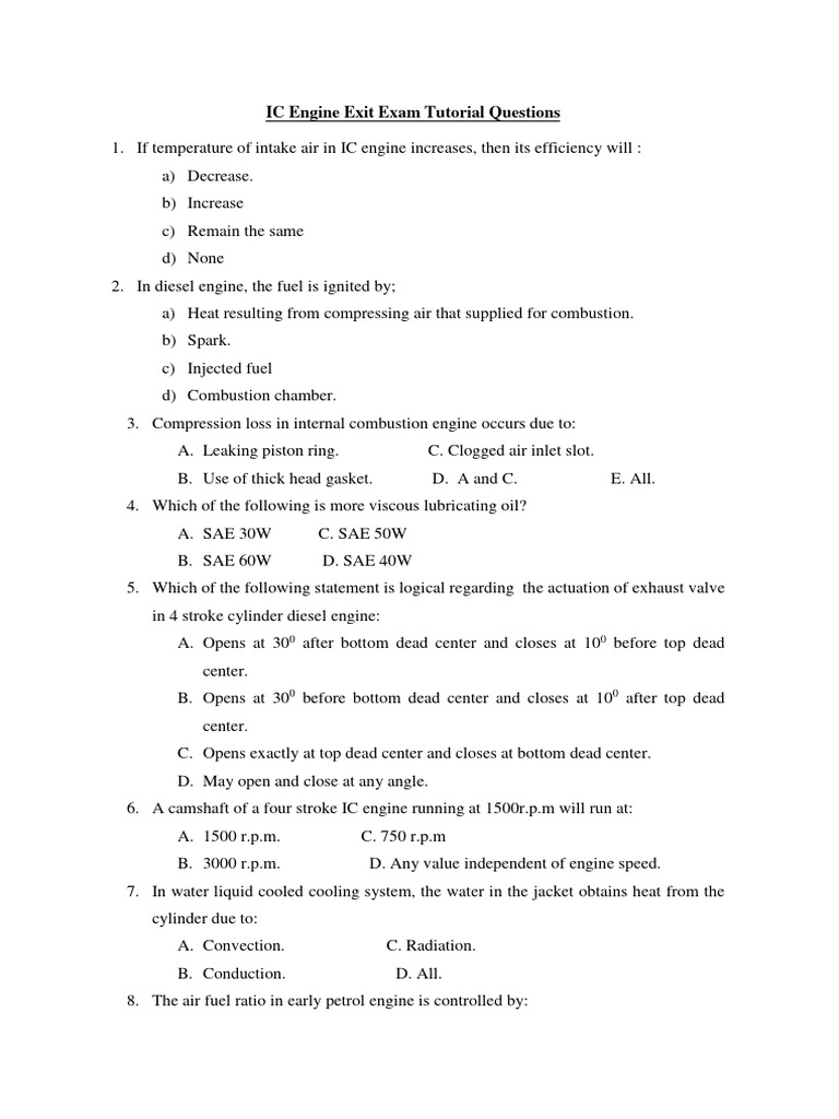 Ic Engine Pdf Internal Combustion Engine Diesel Engine 3410