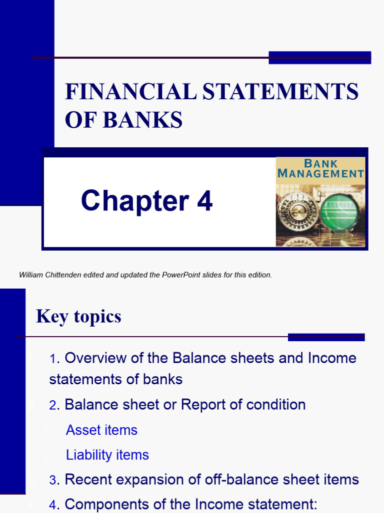 CHAP - 04 - Financial Statements of Bank - For Student | PDF | Banks ...