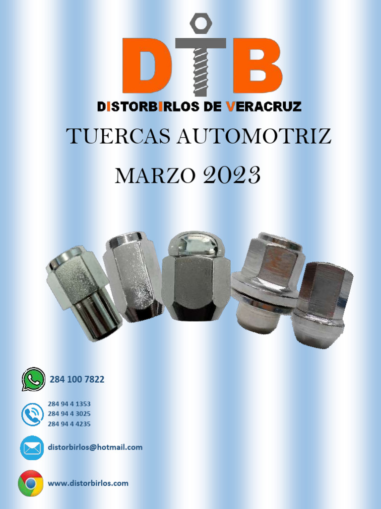 Catálogo de Tuercas Automotrices 2023 | PDF