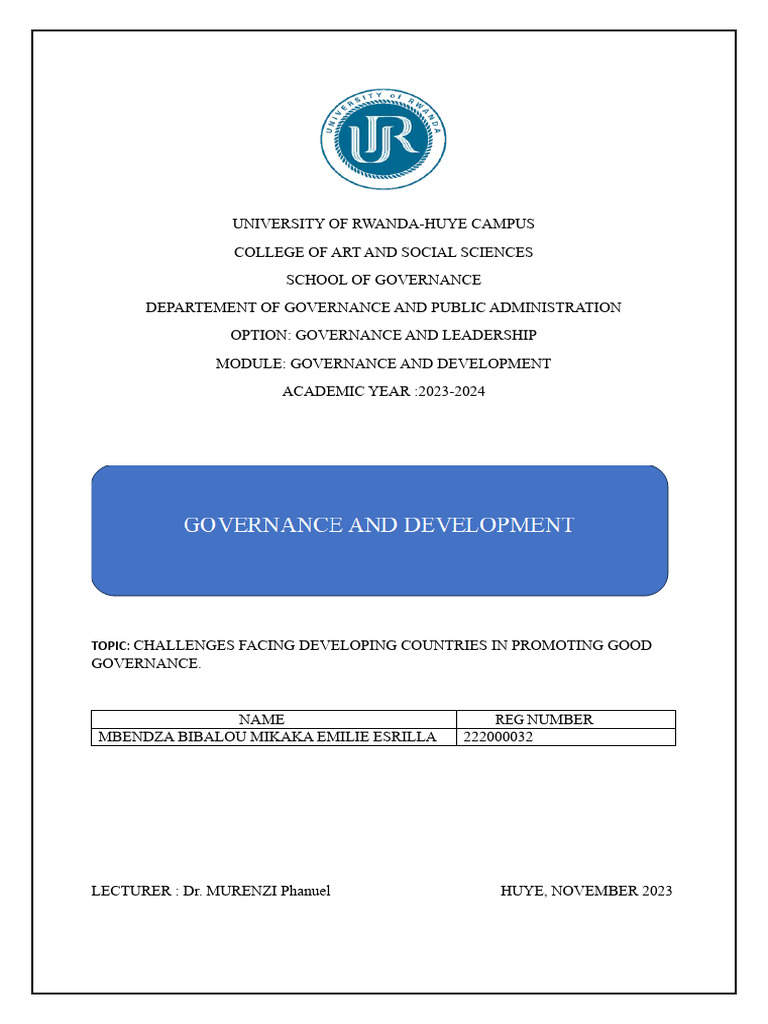 University of Rwanda | PDF | Good Governance | Governance