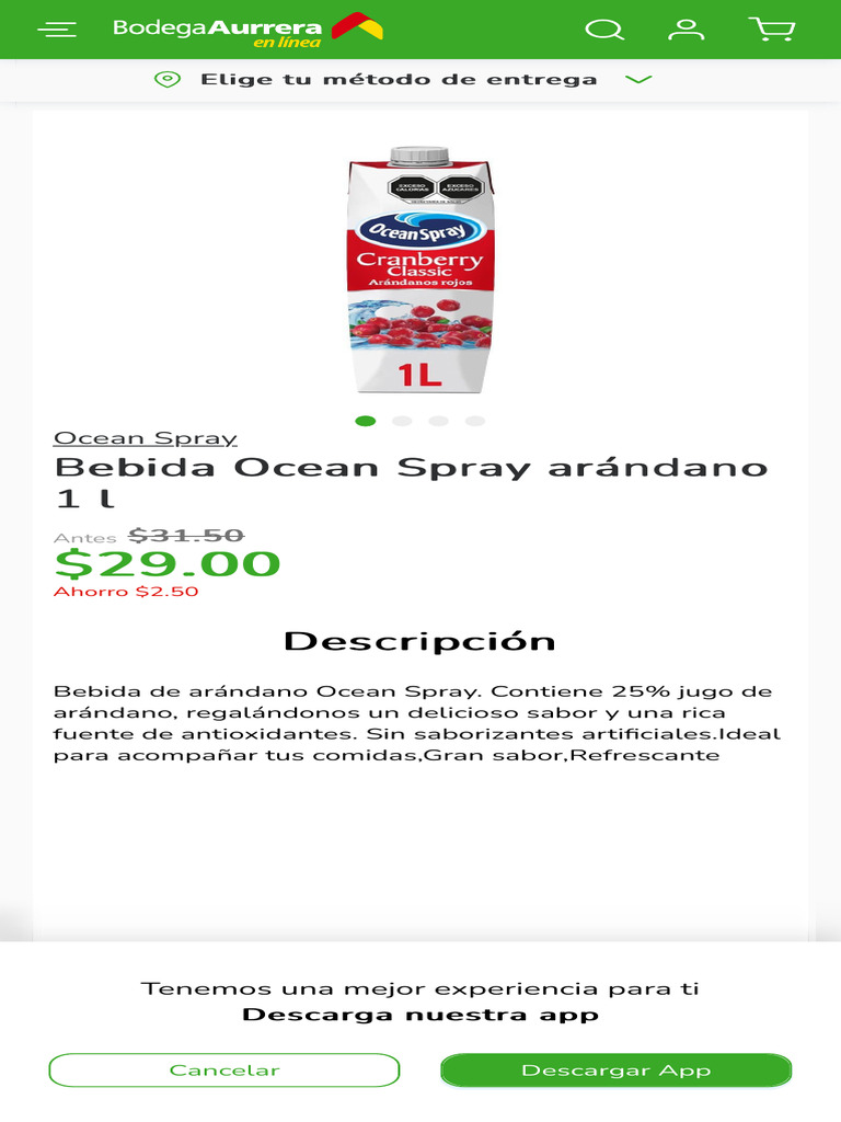 Bebida Ocean Spray Arándano 1 L Bodega Aurrera | PDF | Cocina, comidas y vino | Salud y bienestar