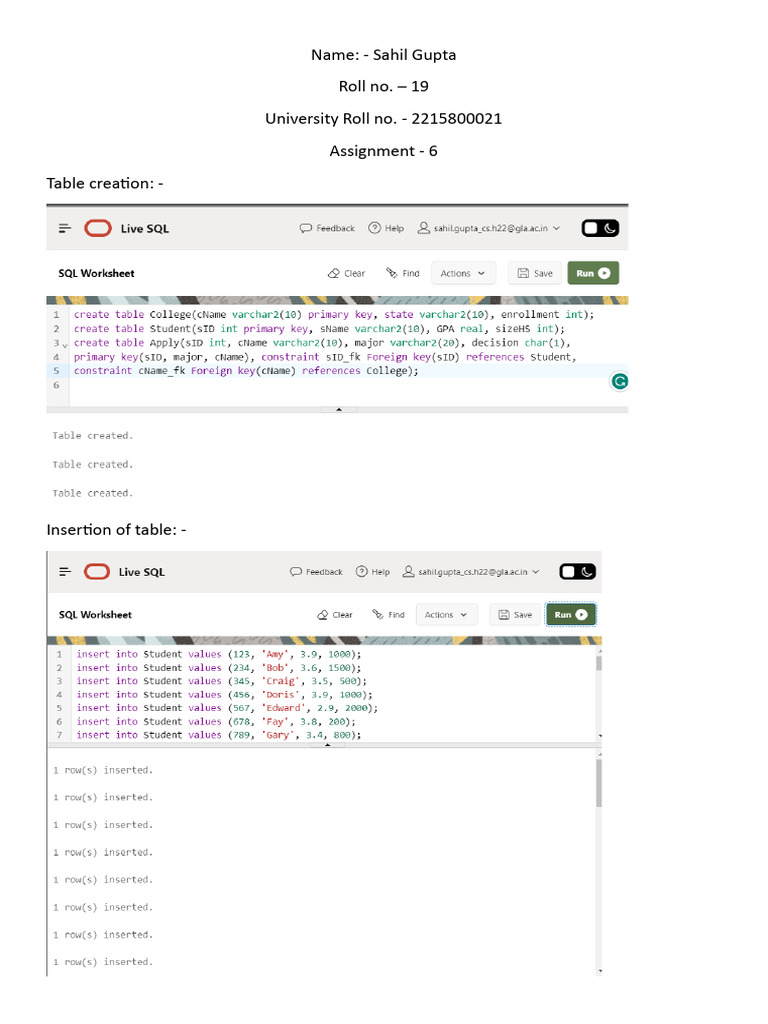Assignment 6 Solution | PDF