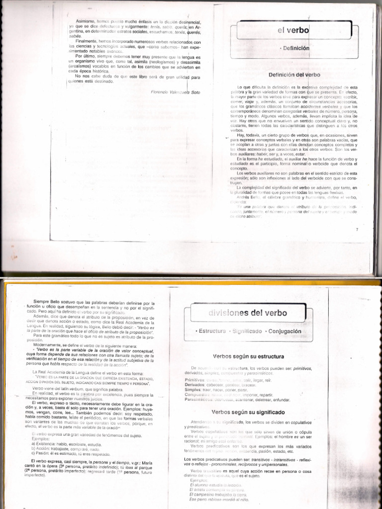 EL VERBO - Español | PDF