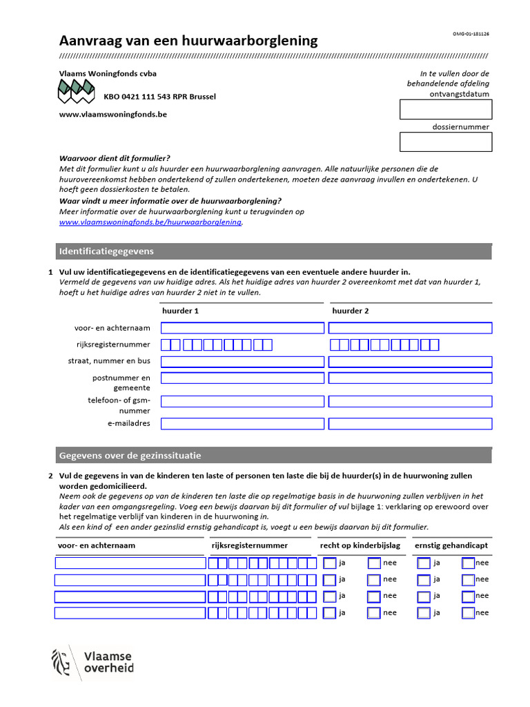Aanvraag Huurwaarborglening | PDF