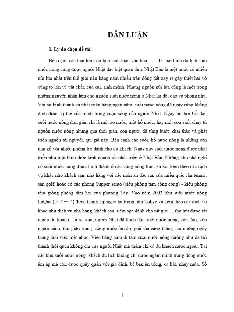 (123doc) Luan Van Dong Phuong Hoc Tim Hieu Ve Onsen Suoi Nuoc Nong Nhat Ban | PDF