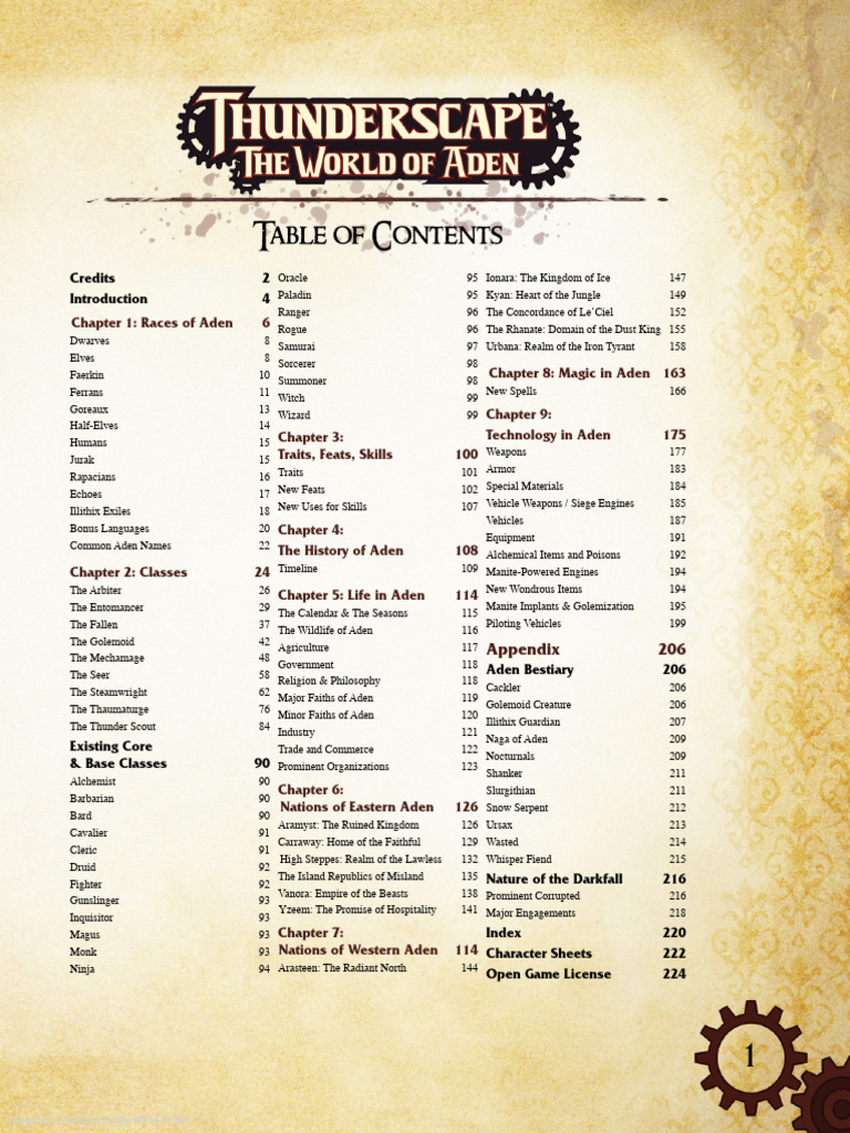 Thunderscape The World of Aden Campaign Setting | PDF | Elf (Dungeons & Dragons) | Dwarf ...