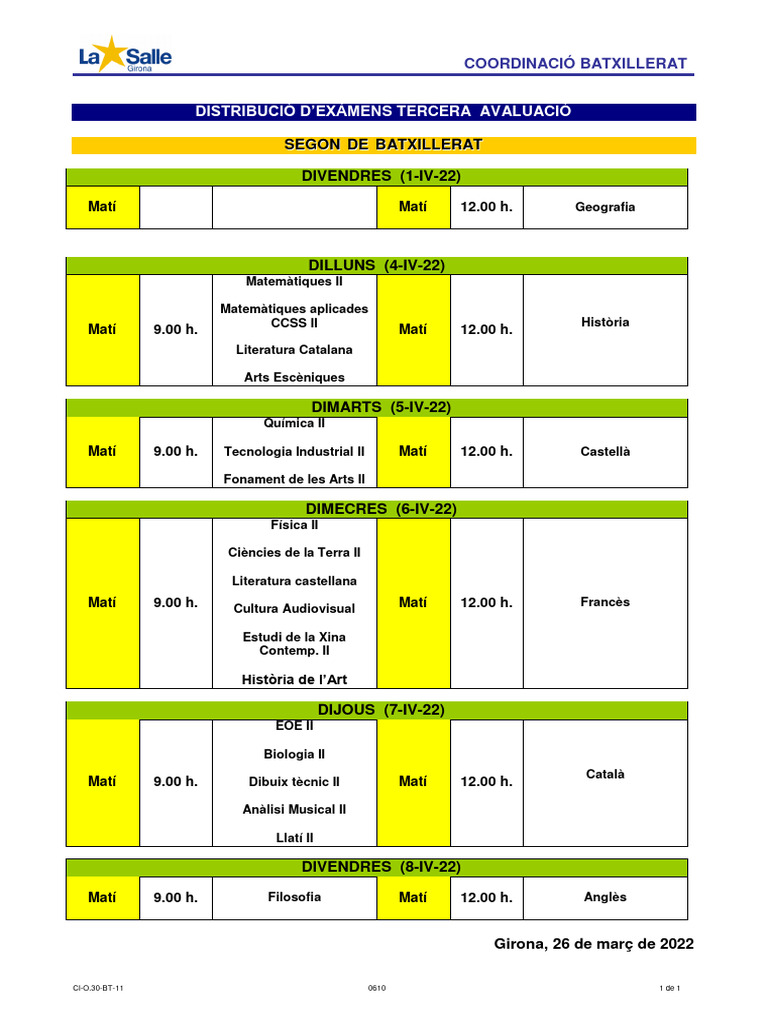 DISTRIBUCIO_EXAMENS_2nBAT__3a_av_21_22 | PDF