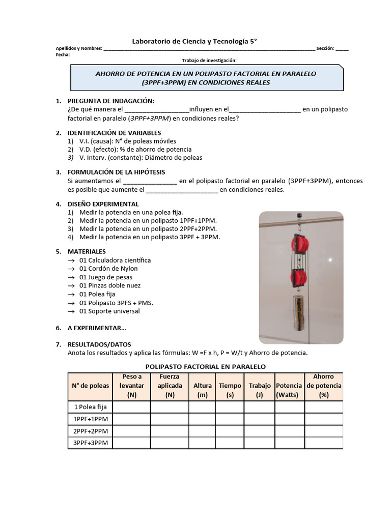 Polipasto Factorial | PDF | Tecnología