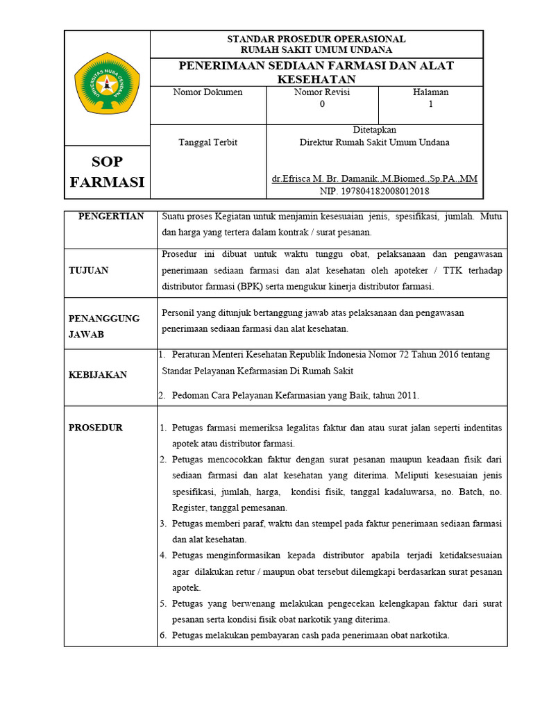 3.penerimaan Sediaan Farmasi Dan Alkes V | PDF
