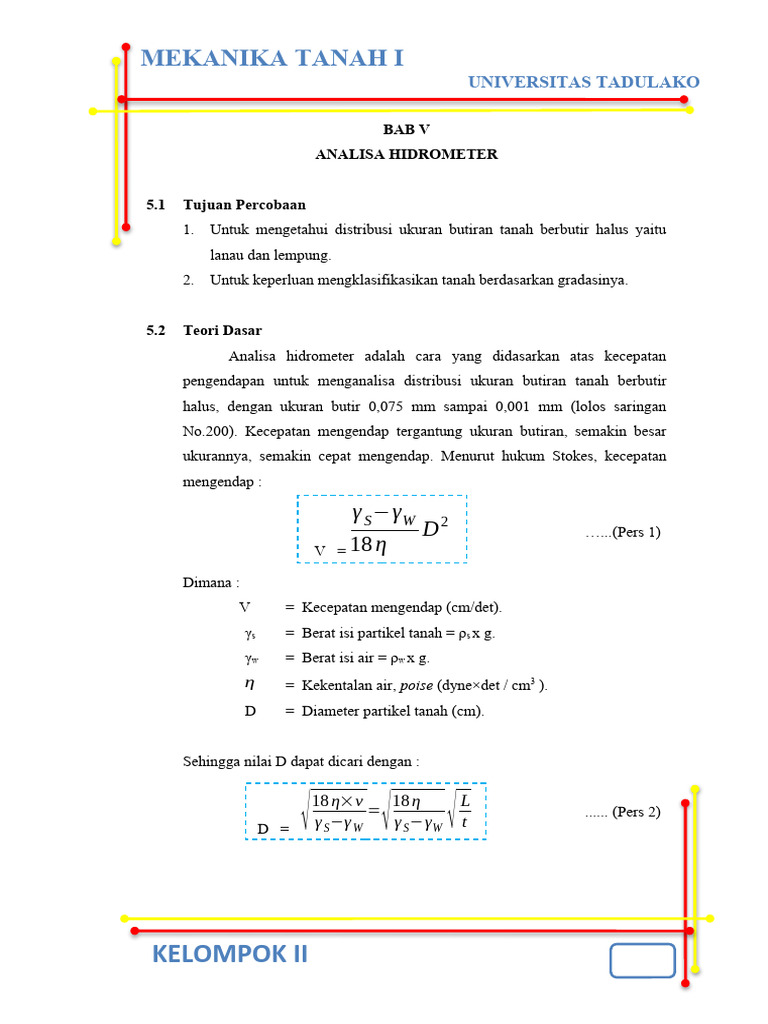Analisa Hydrometer | PDF