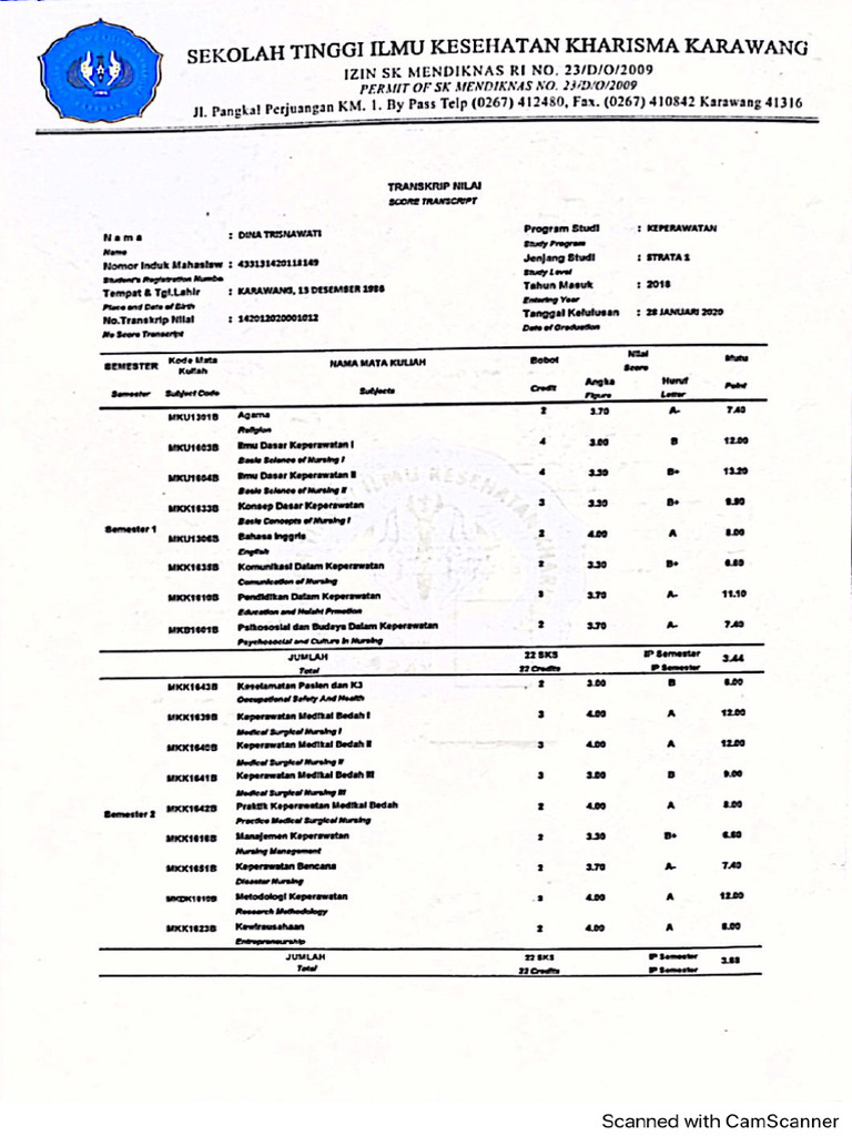Sample Transcript | PDF
