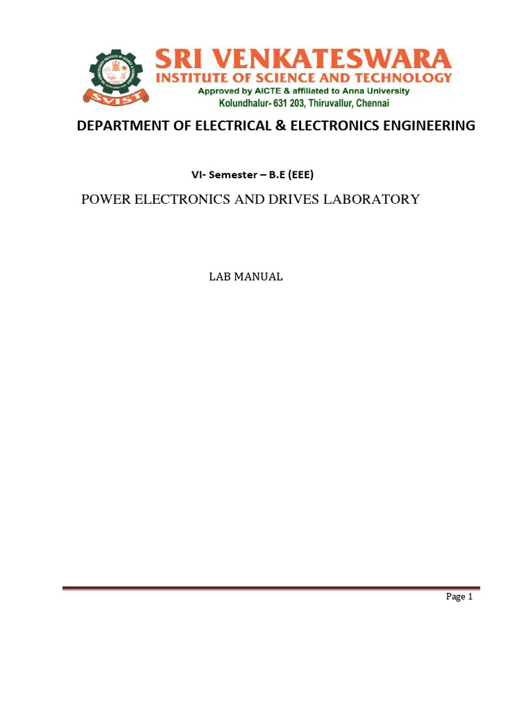 17-Ee6611 Power Electronics Lab | PDF | Power Inverter | Rectifier