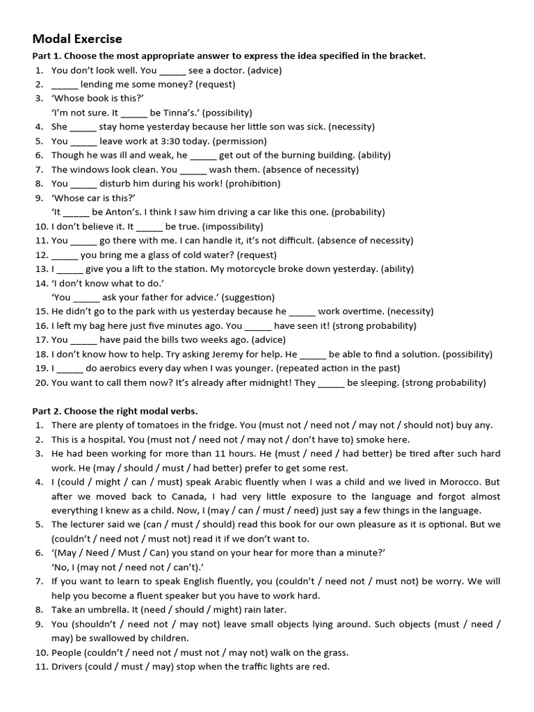 Modal Exercise | PDF
