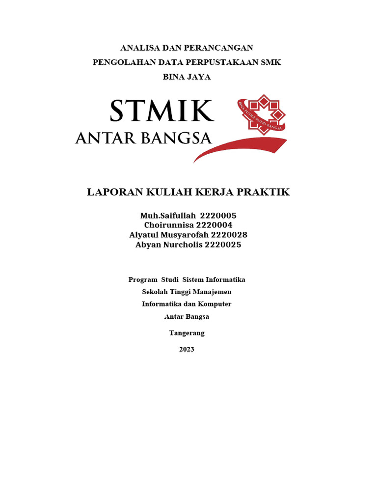 Analisa Dan Perancangan Pengolahan Data Perpustakaan Smk Bina Jaya Pdf